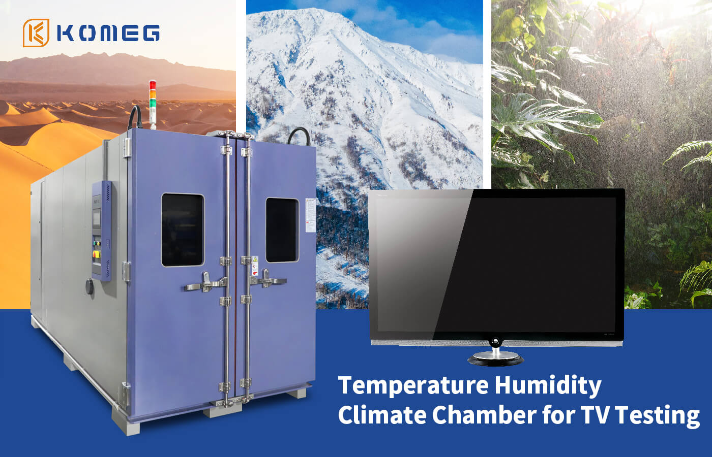 Walk-in Temperature Humidity Environmental Chamber for TV Testing - KOMEG